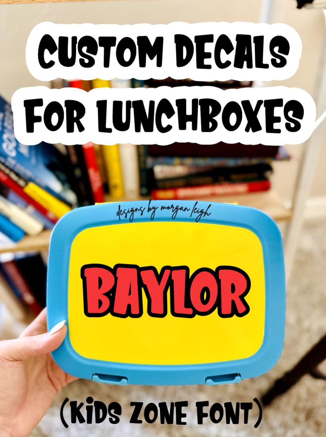 Custom Decal for Lunchbox, Lunch Box Sticker, Personalized Decal for ...