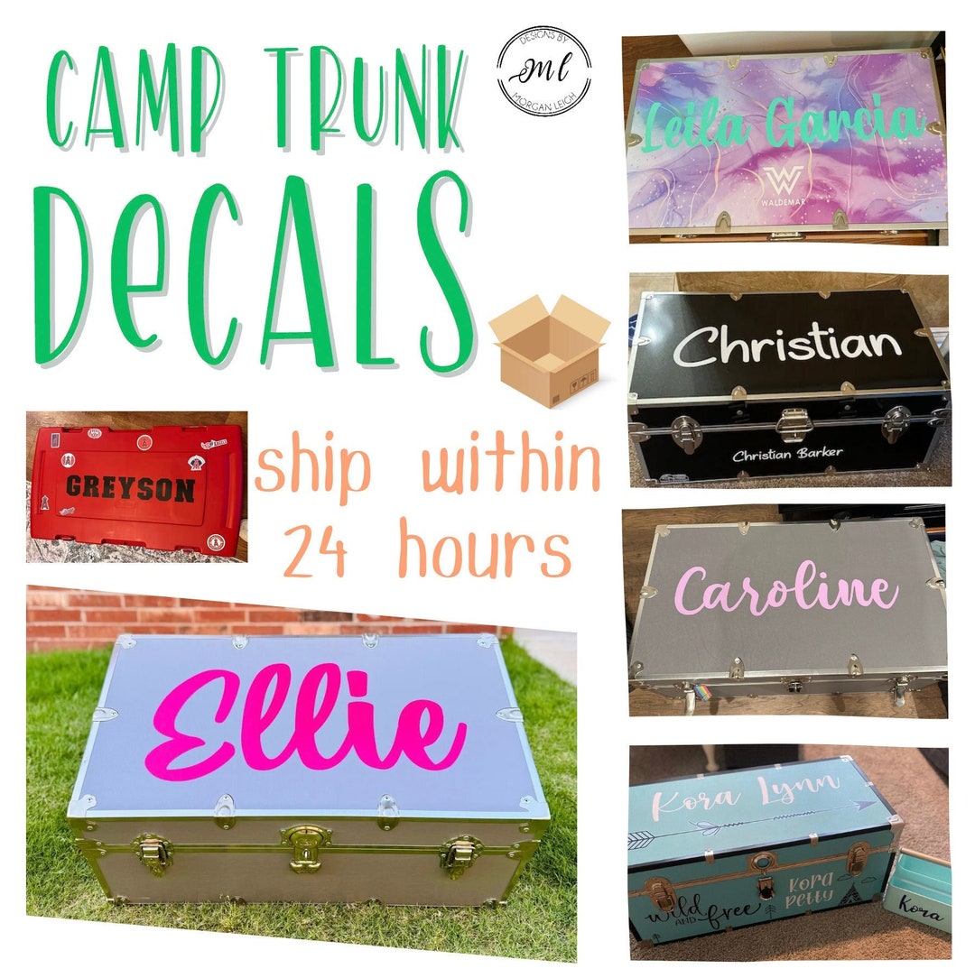 Summer Camp Trunk Decal Camp Stickers Custom Camp Decals Camp Trunk ...