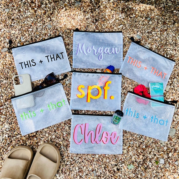 Monogram Beach Bag - Etsy