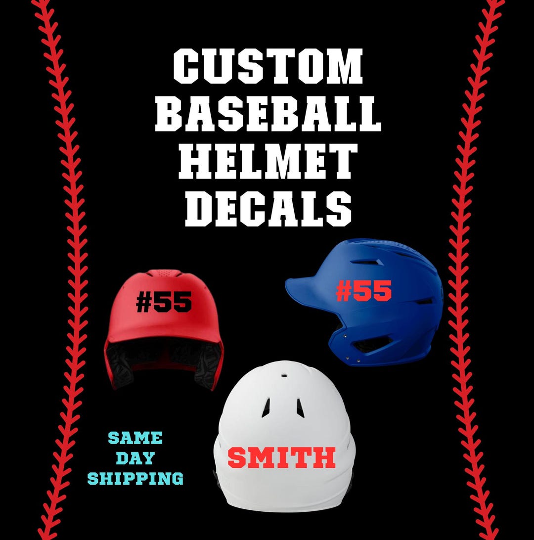 Baseball Helmet Decal, Name Sticker for Helmet, Baseball Sticker, Decal ...