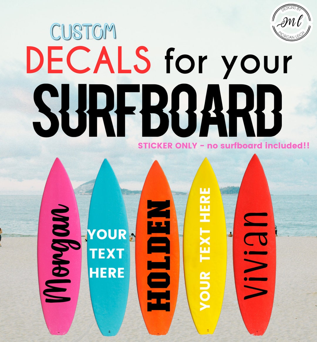 Surfboard Decals | Wakeboard Decals | Surfboard Stickers | Kayak Vinyl ...