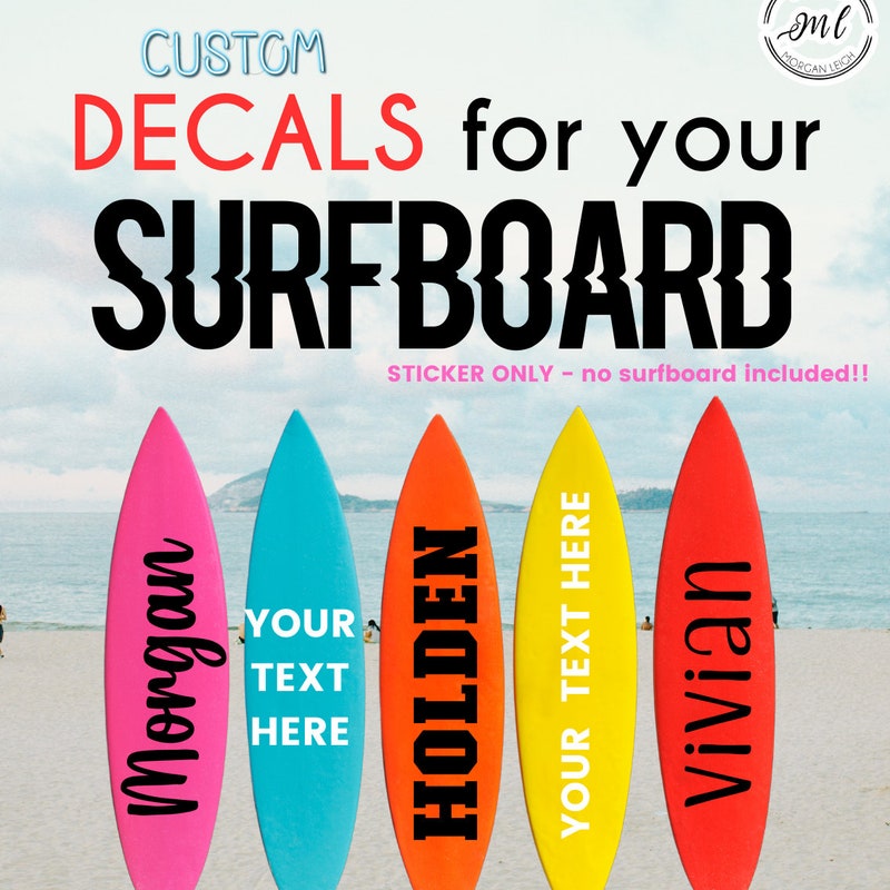 Surfboard Wall Decal - Etsy
