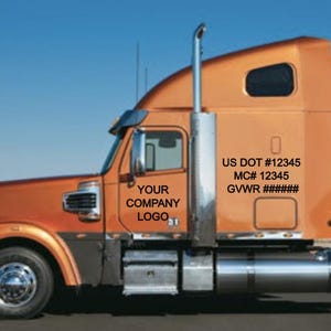 Company Vehicle Decals | Commercial Truck Decals | US DOT Decals ...