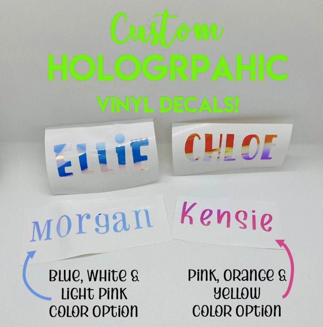 Holographic Vinyl Decal Custom Holographic Sticker Personalized ...
