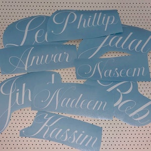 WHITE Decals Custom White Vinyl Decal Personalized Vinyl - Etsy