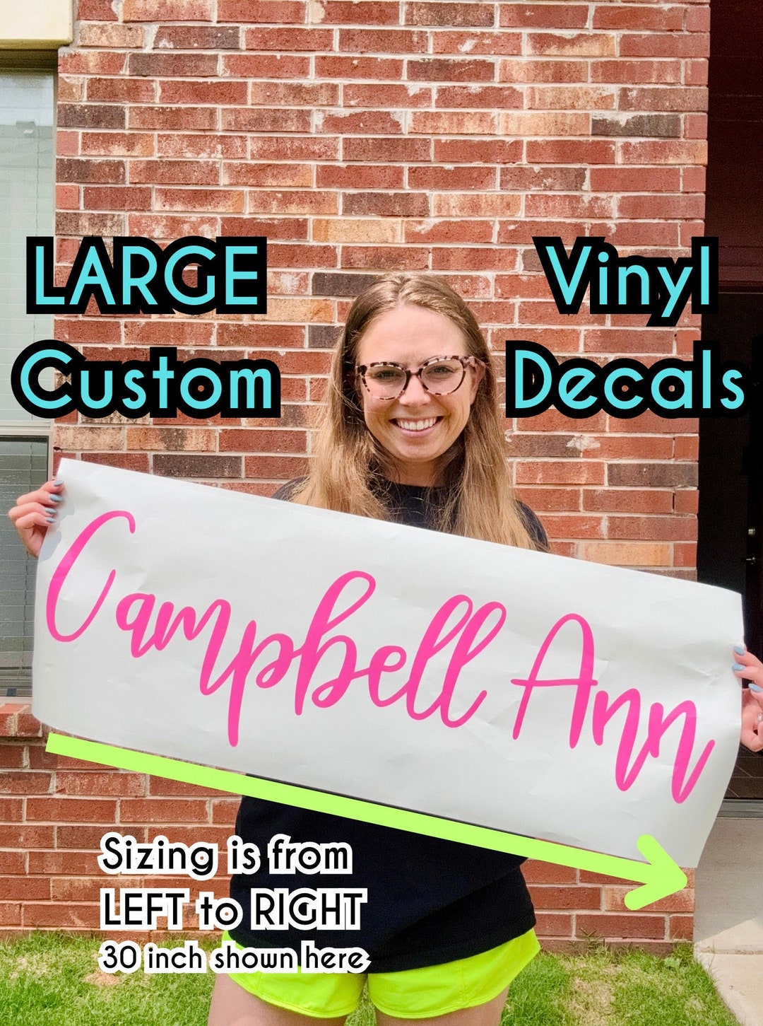 Large Vinyl Decals | Big Custom Stickers | 50 Inch Sticker | 30 Inch ...