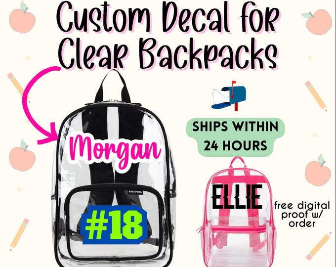 DIY Backpack Decal Set - Etsy