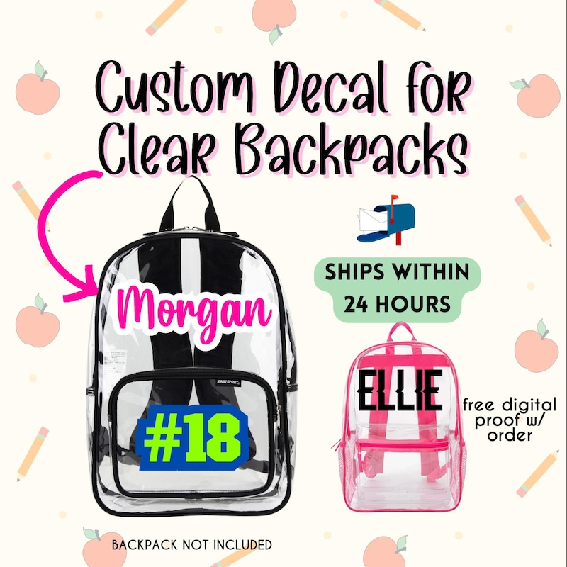 Clear Backpack - Etsy