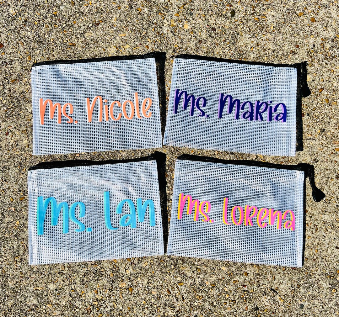 Small Name Zipper Bag, Bikini Pouch, Name Pool Bag, Wet Dry Pool Pouch ...