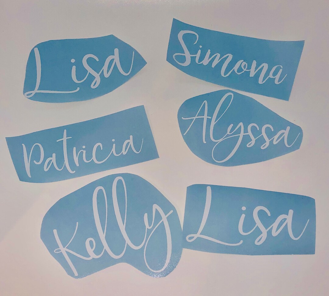 WHITE Decals Custom White Vinyl Decal Personalized Vinyl - Etsy