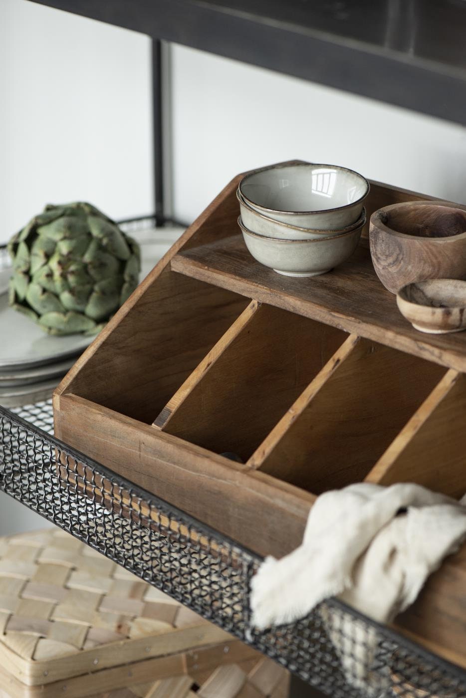 Cutlery Box Cutlery Tray Storage Box Made of Recycled Wood - Etsy