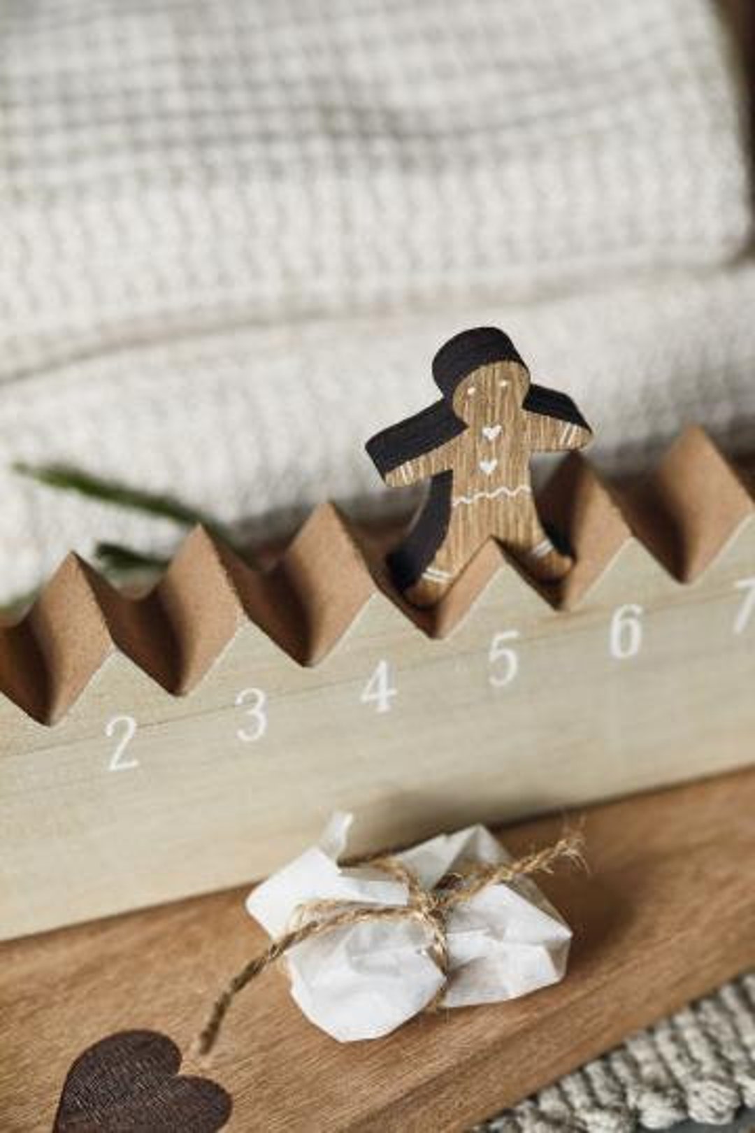 Advent Calendar, Christmas Calendar, Wooden Calendar, Gingerbread Man ...