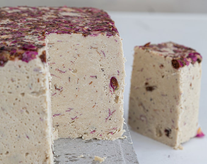 Traditional Tahini Halva Natural Sweet Halva Dessert With Rose Hip 8 0Z ...