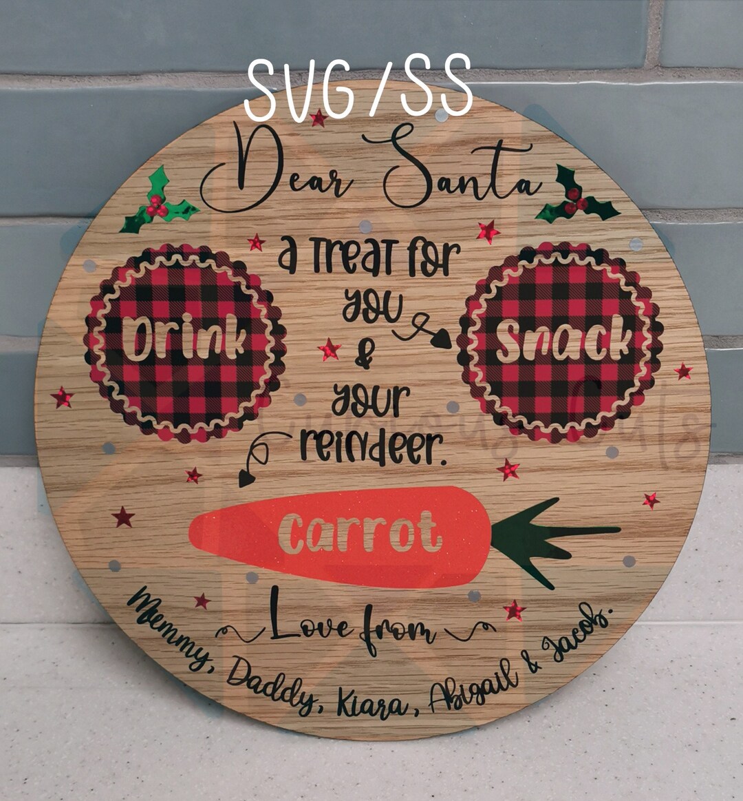 Santa Board SVG Christmas Svg File Blank Christmas Svg - Etsy