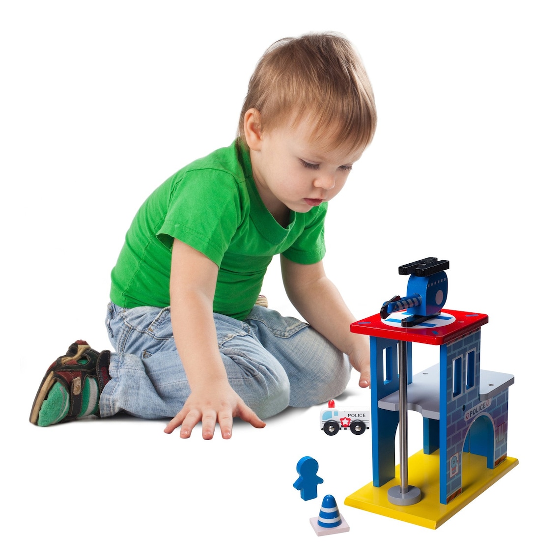 Eliiti Wooden Playset Toy Police Department Pretend Play Toys - Etsy