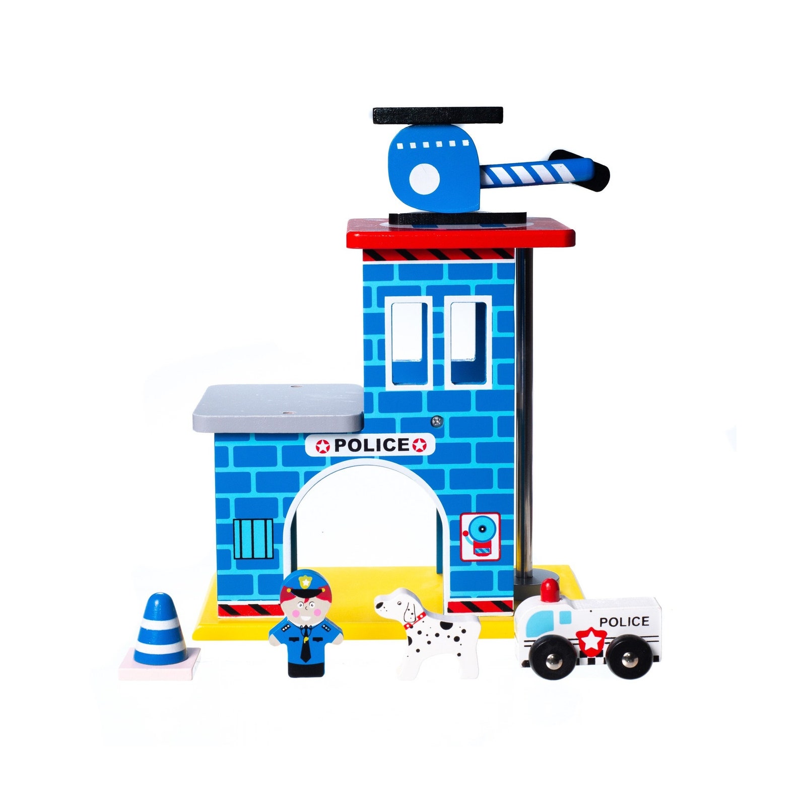 Eliiti Wooden Playset Toy Police Department Pretend Play Toys - Etsy