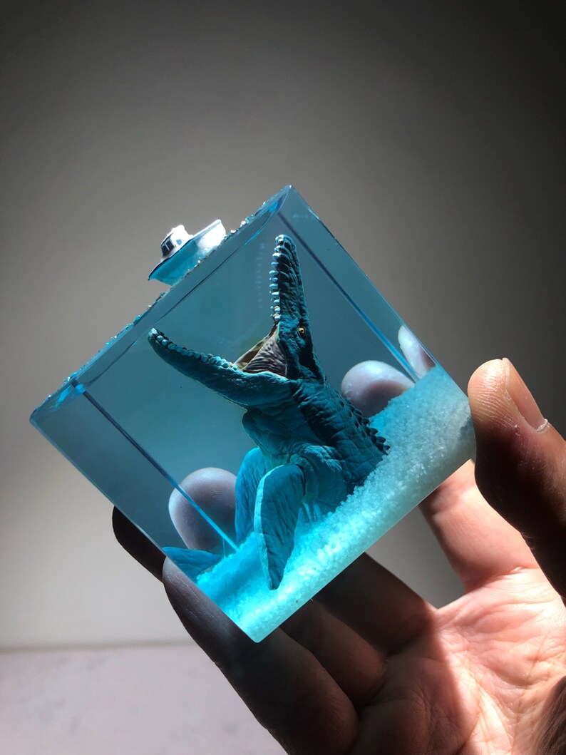 Mosasaurus and Boat Aquatic Resin Diorama Nightlight Resin - Etsy