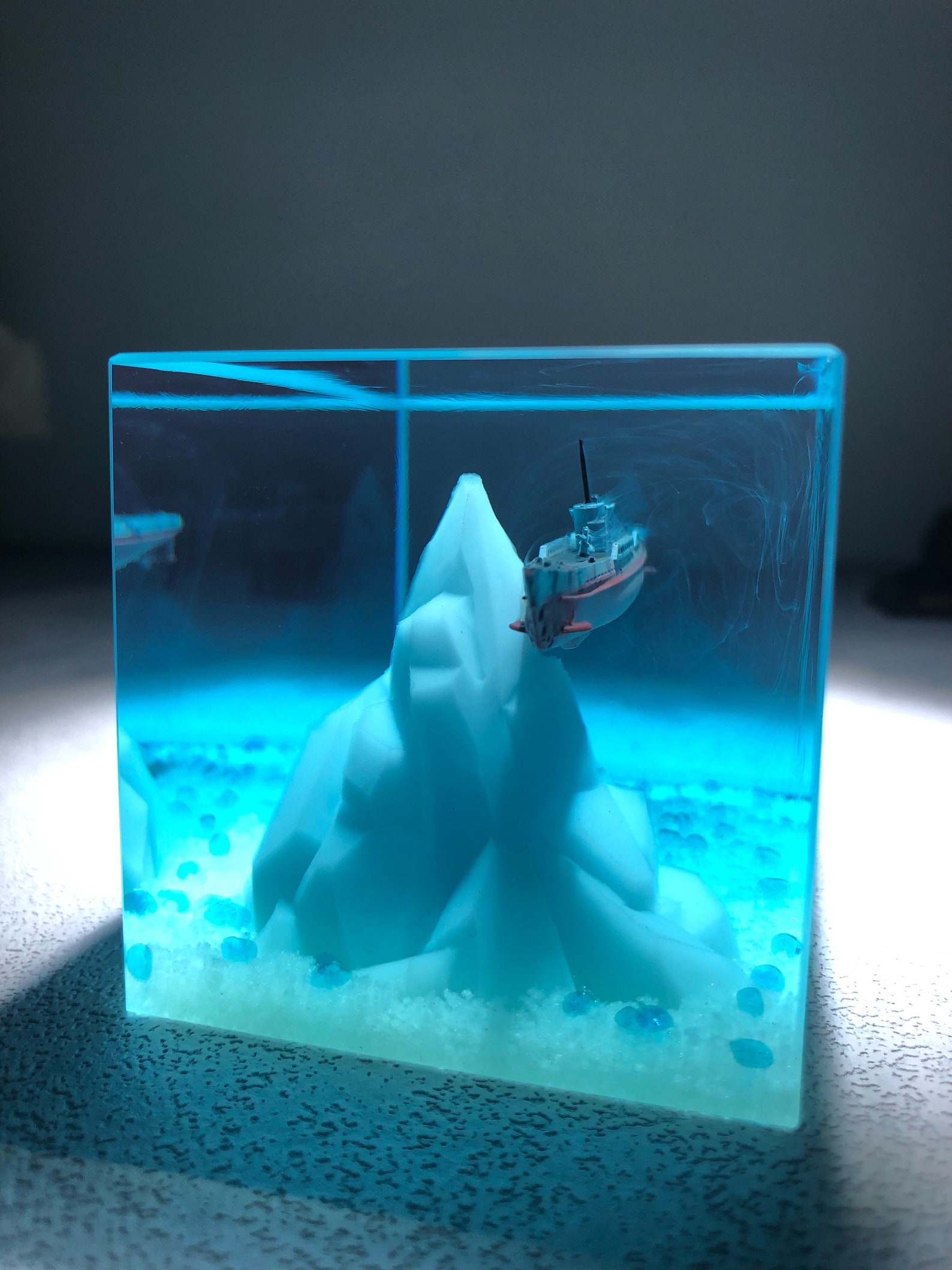 Submarine Aquatic Resin Diorama Nightlight Submarine Resin - Etsy
