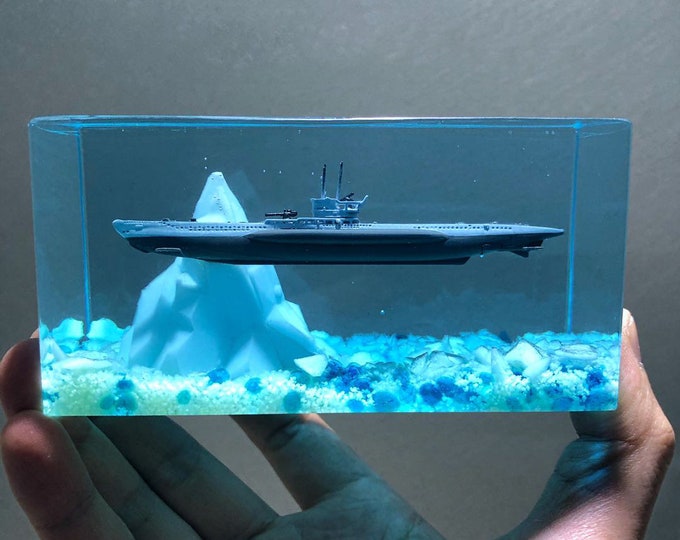 Submarine Aquatic Resin Diorama | Nightlight | Submarine Resin ...