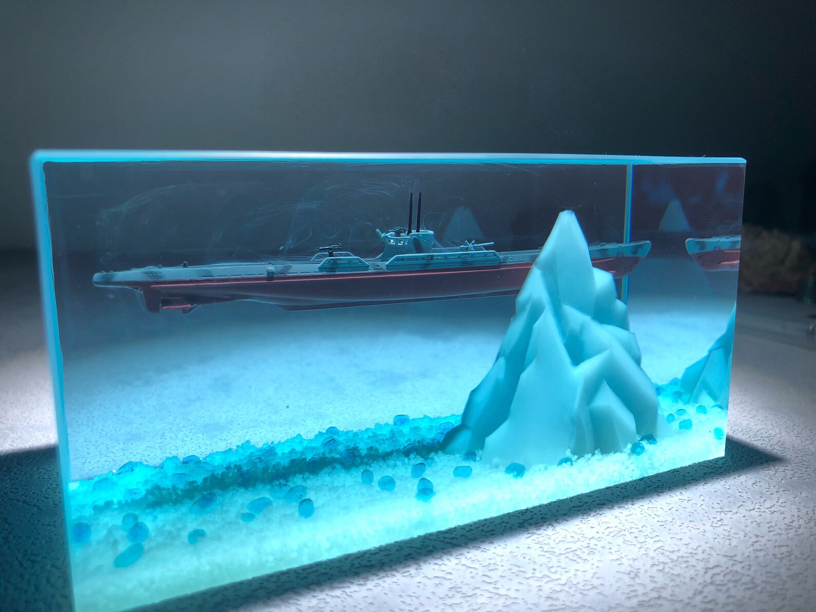 Submarine Aquatic Resin Diorama Nightlight Submarine Resin - Etsy