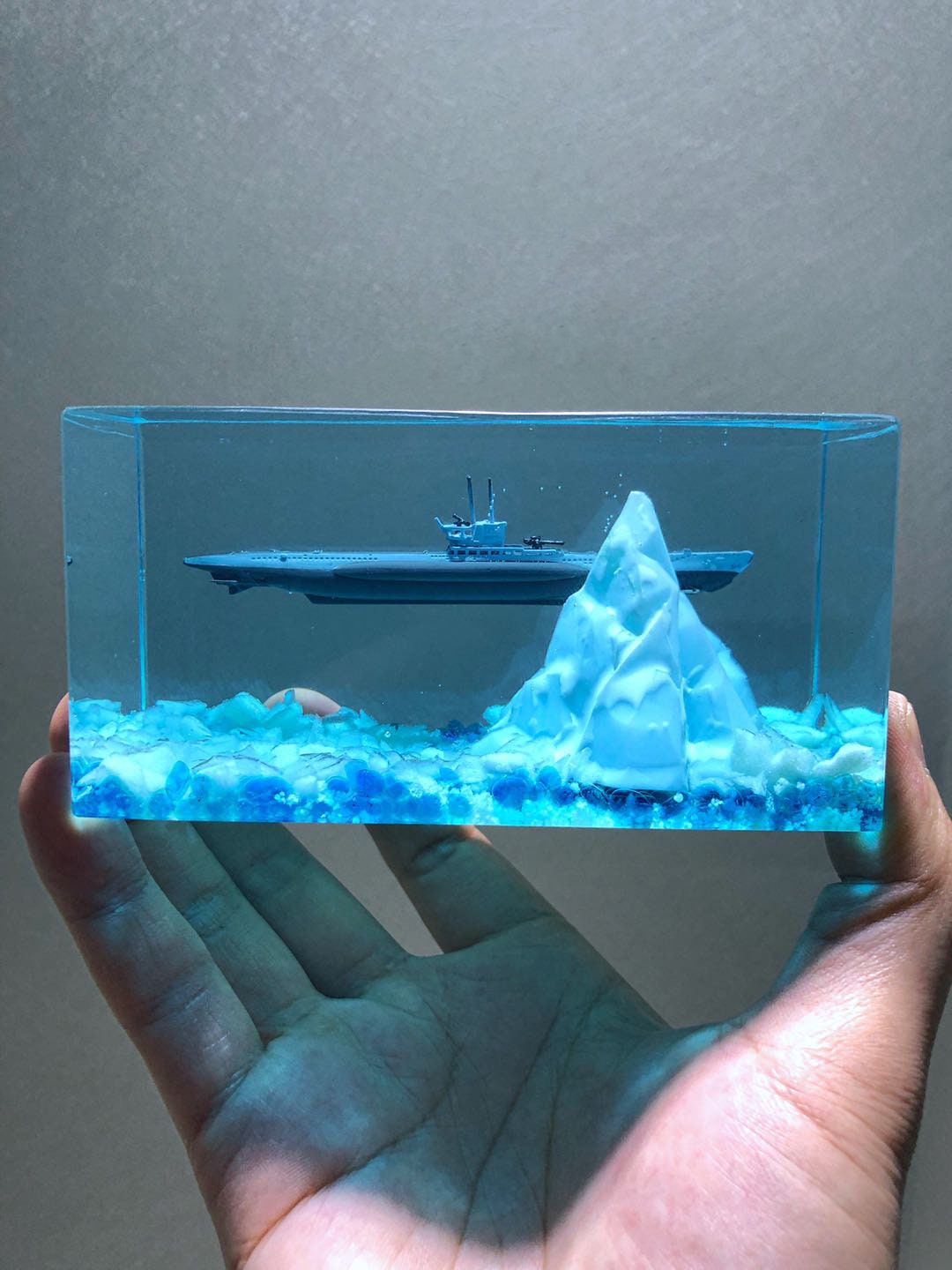 Submarine Aquatic Resin Diorama Nightlight Submarine Resin | Etsy
