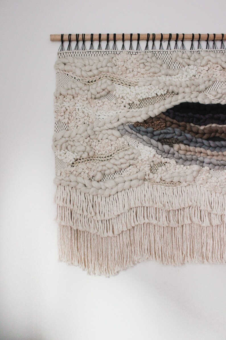 Large Woven Wall Hanging Big Handwoven Wall Hanging White - Etsy