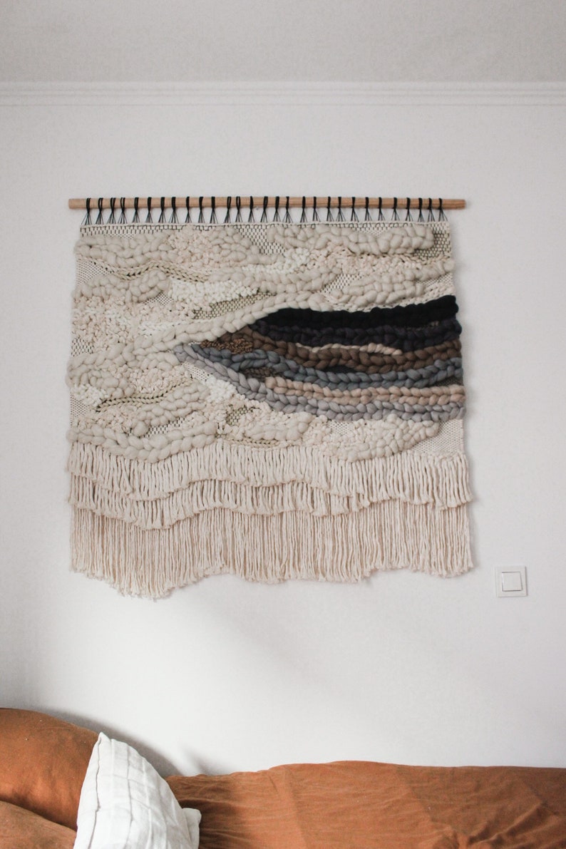 Large Woven Wall Hanging Big Handwoven Wall Hanging White - Etsy