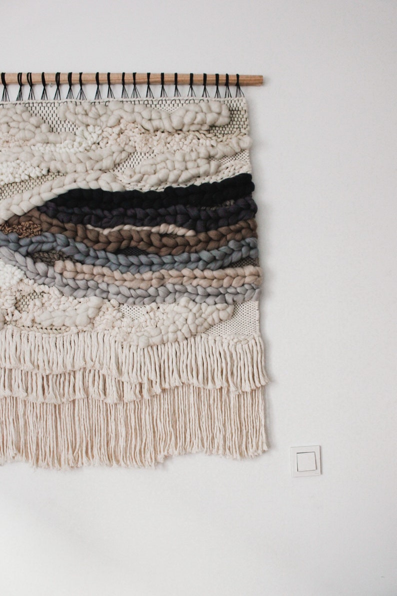 Large Woven Wall Hanging Big Handwoven Wall Hanging White - Etsy