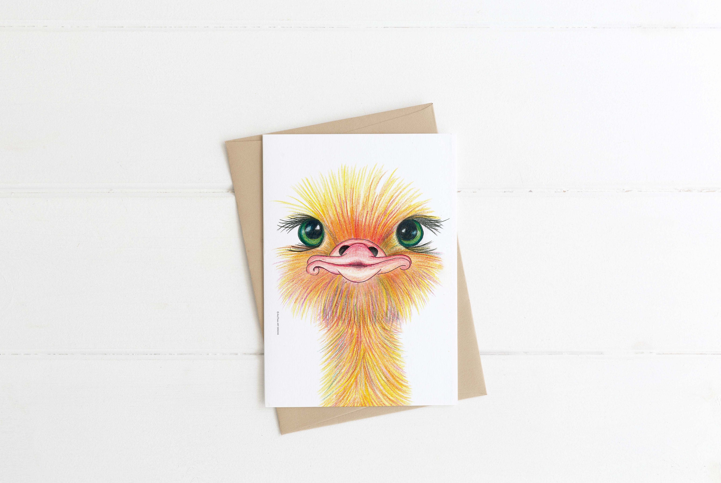 Ostrich Face Art
