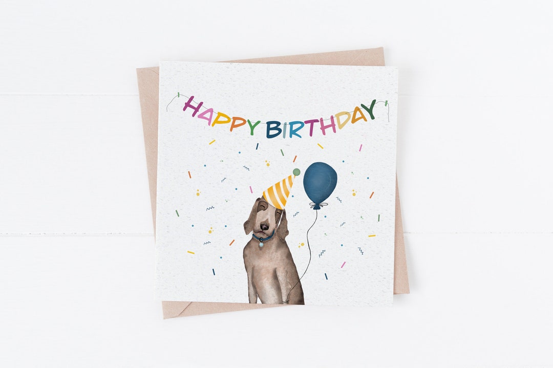 Happy Birthday, Dog Card, Dog Lovers - Etsy