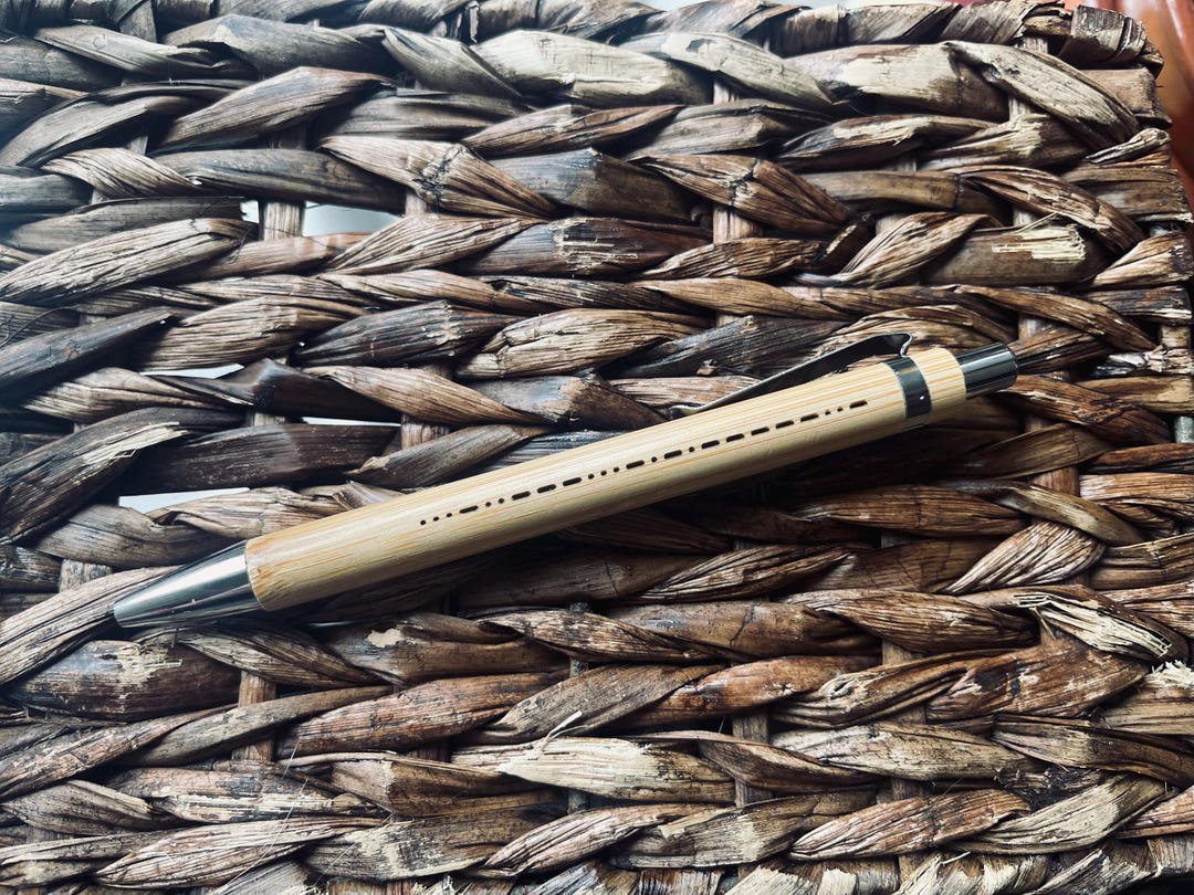 Morse Code Bamboo Pen: 5th Anniversary Wood Gift - Etsy UK