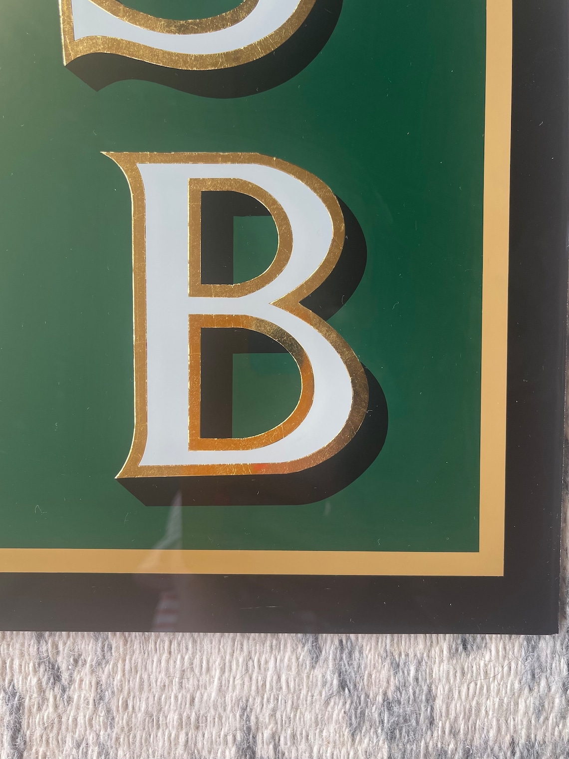 Racing Green 'boy's Club' Glass Sign - Hand Painted in the UK, 18c Gold ...