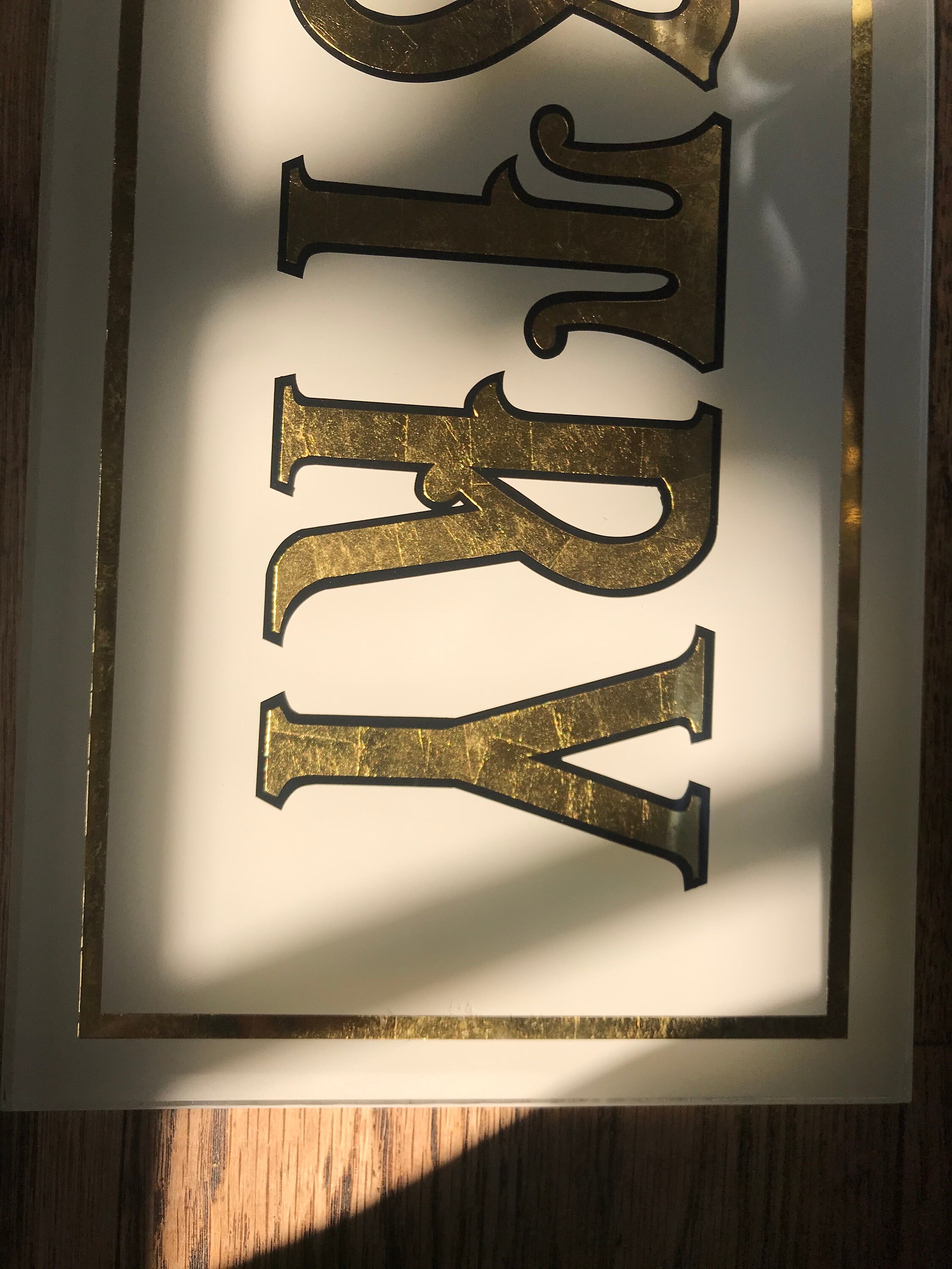 Cream & Gold Glass 'palmistry' Sign. Hand Painted in - Etsy