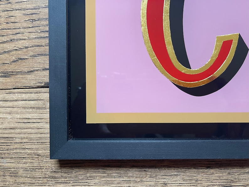 Pink & Red 'girl's Club' Glass Sign - Hand Painted in England, With 18c ...