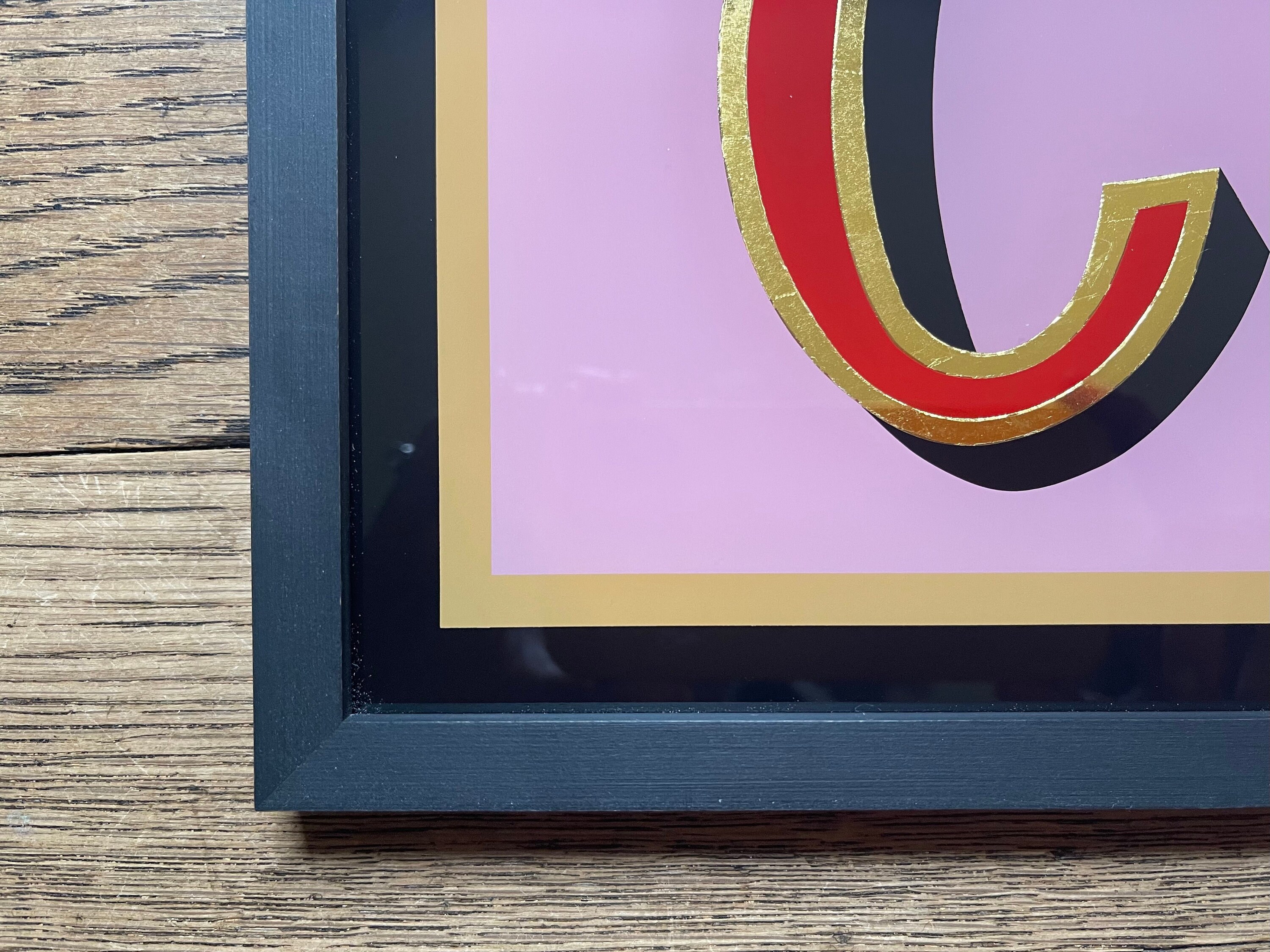 Pink & Red 'girl's Club' Glass Sign - Hand Painted in England, With 18c ...