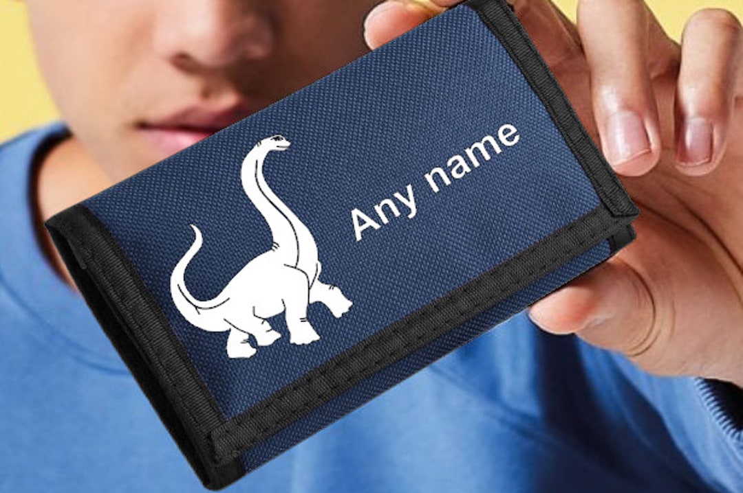 Dinosaur Personalised Wallet Barosaurus Dinosaur Gift Youths Gift Kids ...