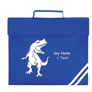 Personalised Dinosaurs T Rex Classic Book Bag School Lessons Homework ...