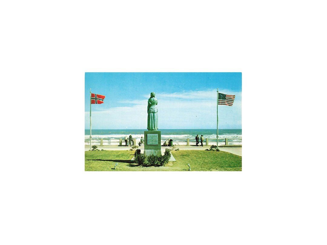 The Norwegian Lady, Statue, Virginia Beach, Virginia, Postcard - Etsy