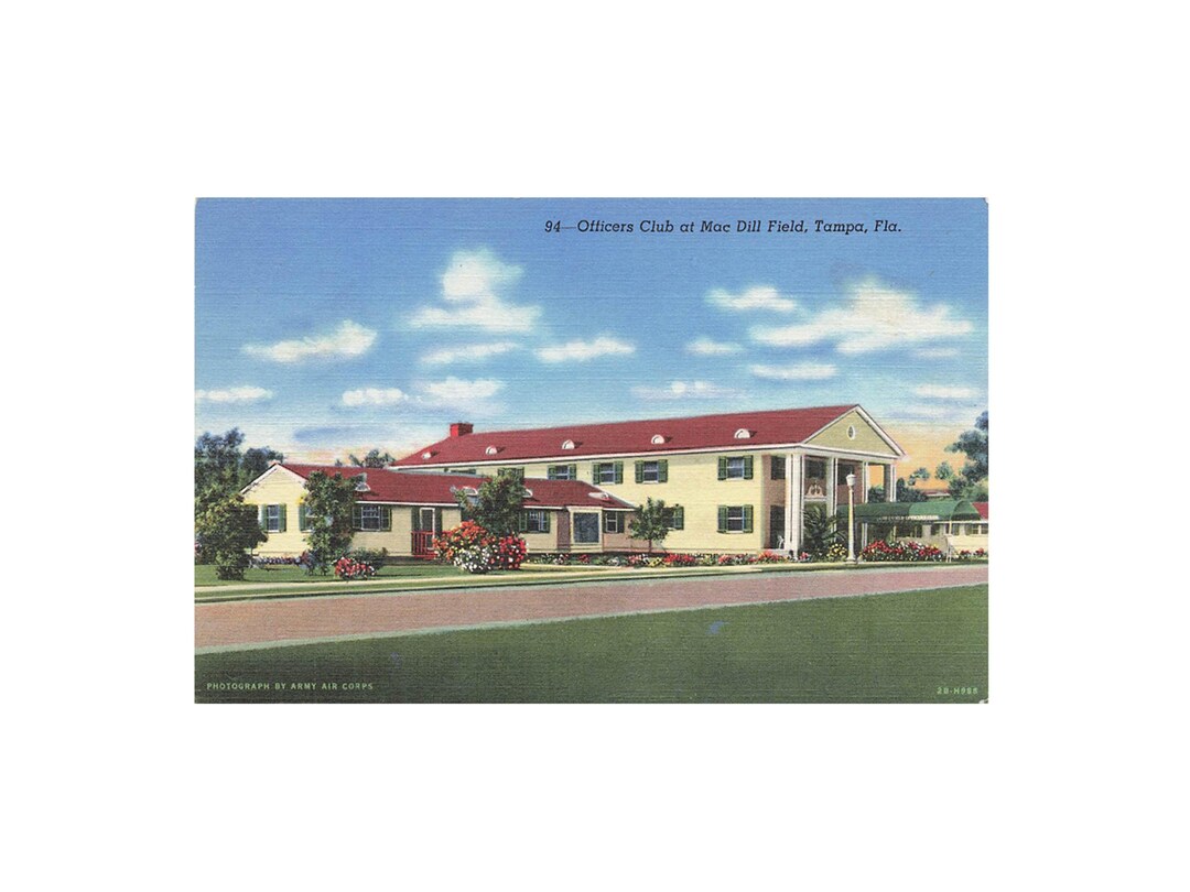 Mac Dill Field, Officers Club, Tampa, Florida, Postcard - Etsy