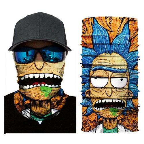 Rick and Morty Neck Gaiter Rick Face Mask Custom - Etsy