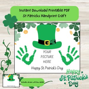 Editable Leprechaun Craft, Printable St. Patrick's Day Handprint Art ...