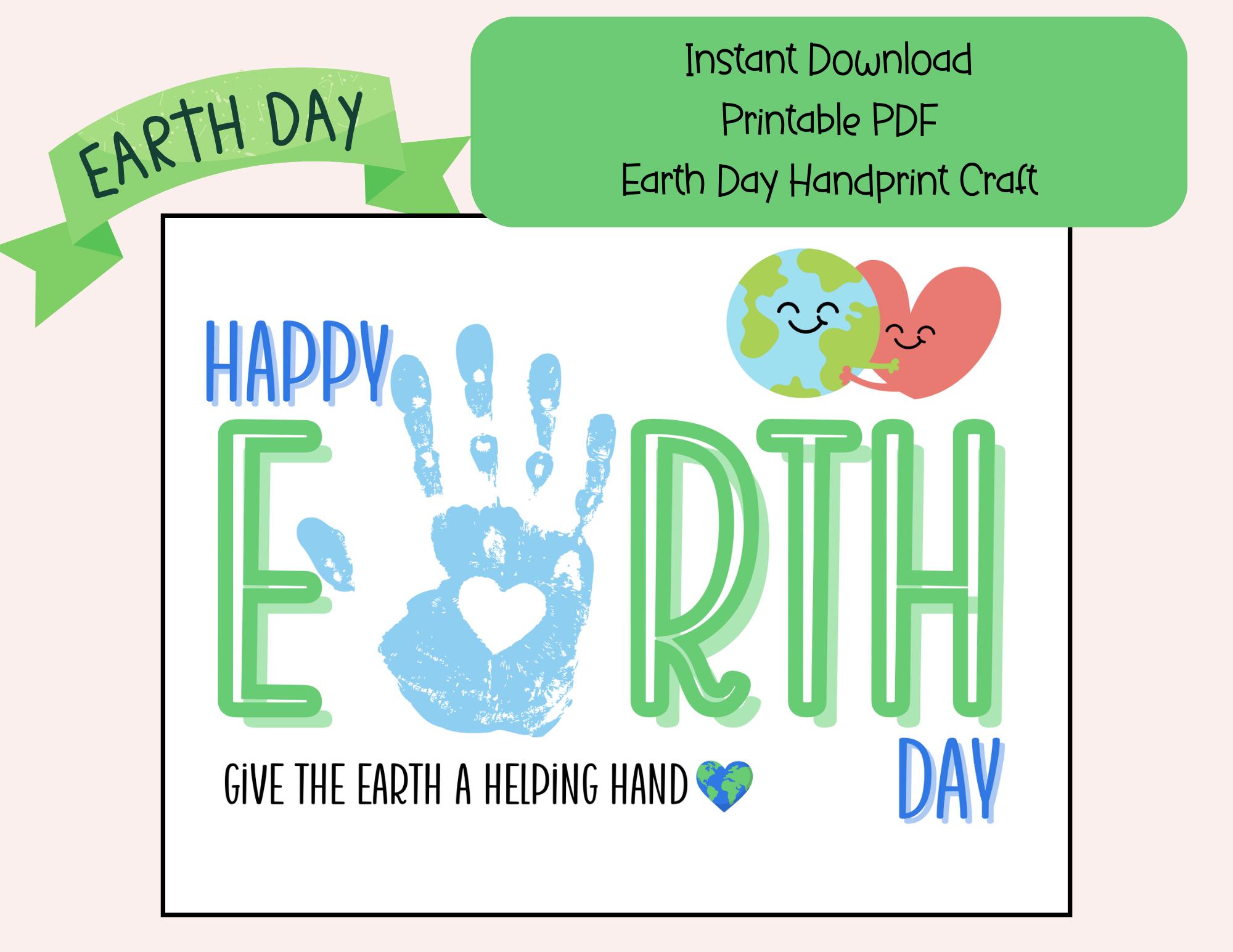 Earth Day Handprint, Earth Day Craft, Preschool Craft, Handprint Craft ...