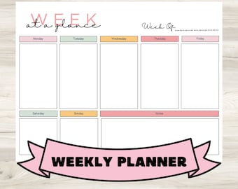Teacher Weekly Planner and Grade Tracker, Printable Weekly Planner ...
