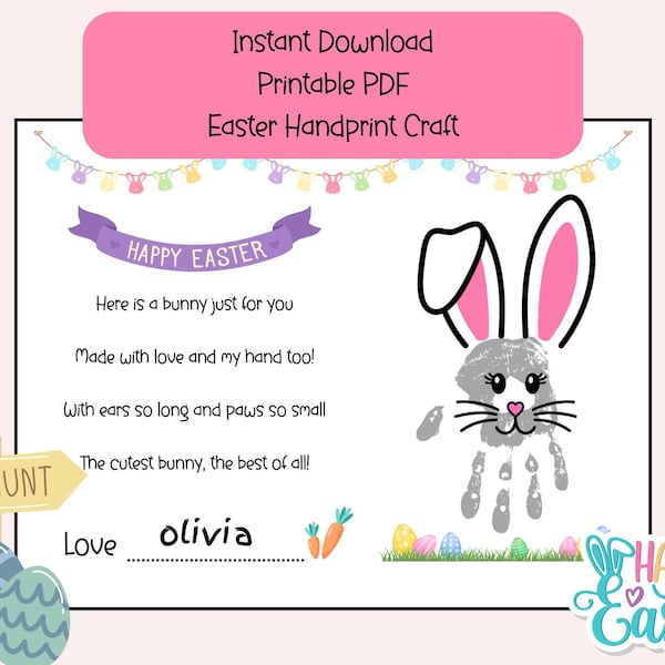 Easter Handprints - Etsy