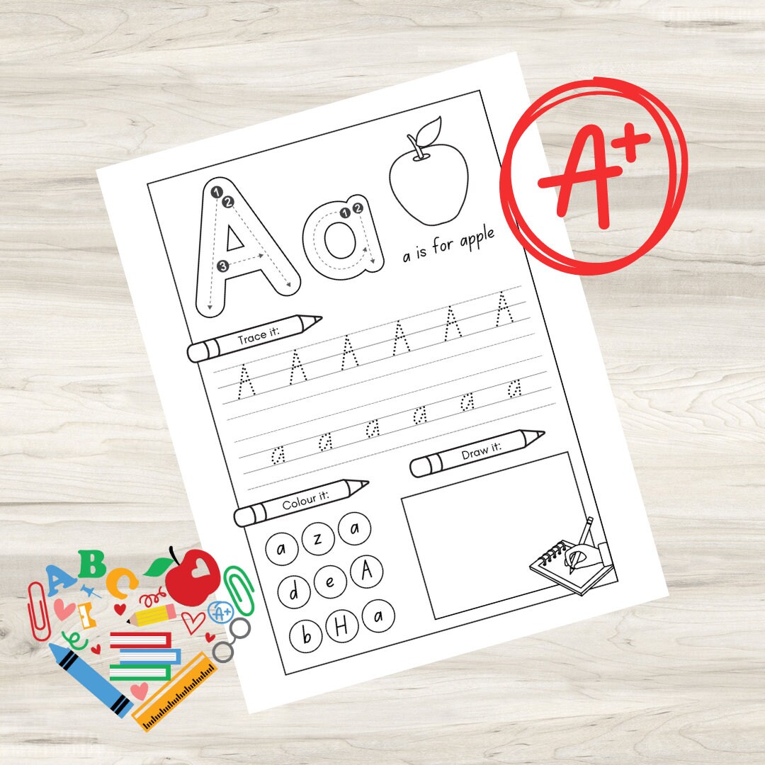Alphabet Worksheets A-Z L Daily Letter Worksheets - Etsy