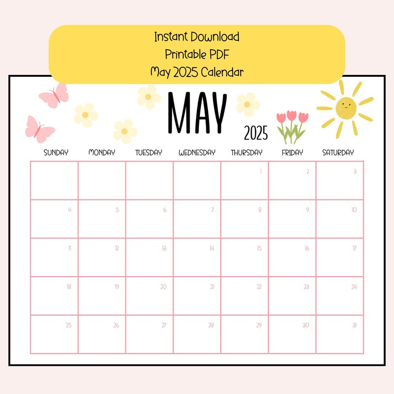 Summer Calendar - Etsy