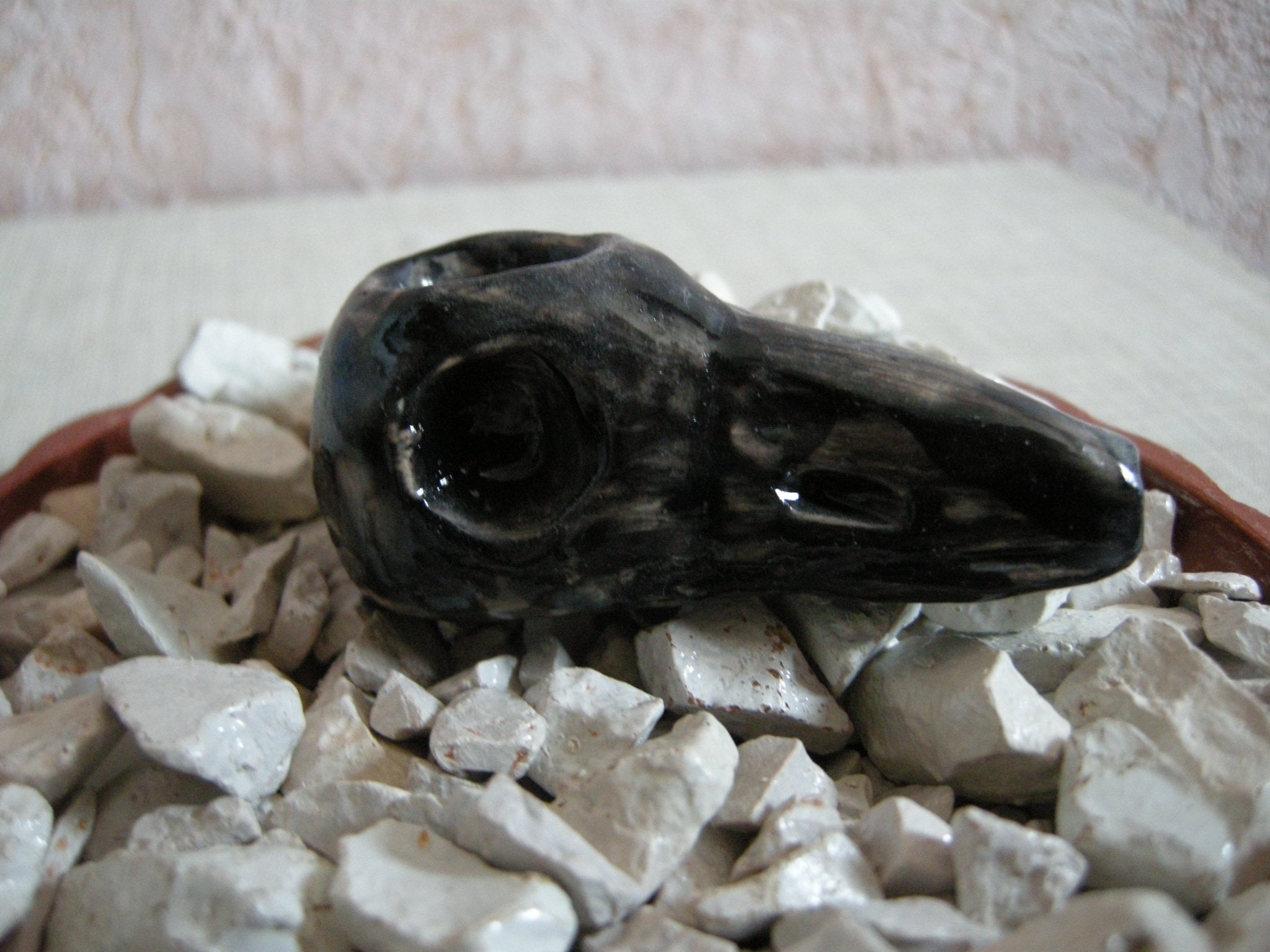 Ceramic Pipe Raven Crow With Knitted Bag. Gothic Smoking Pipe | Etsy UK