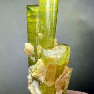 Natural Green Colour Twins Double Termination Tourmaline Crystal From ...