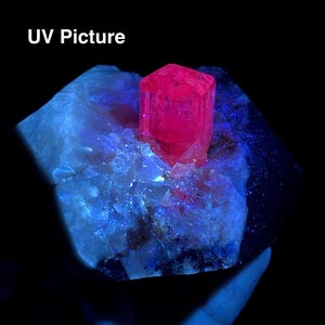 Natural Imperial Colour Fluorescent Topaz Crystal on Matrix Specimen ...