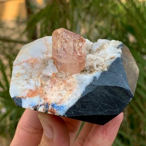 Natural Imperial Colour Fluorescent Topaz Crystal on Matrix Specimen ...